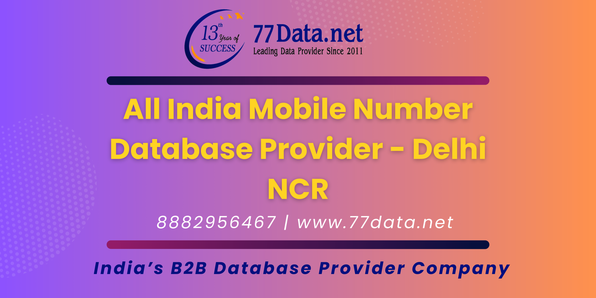 All India Mobile Number Database Provider: Delhi, NCR