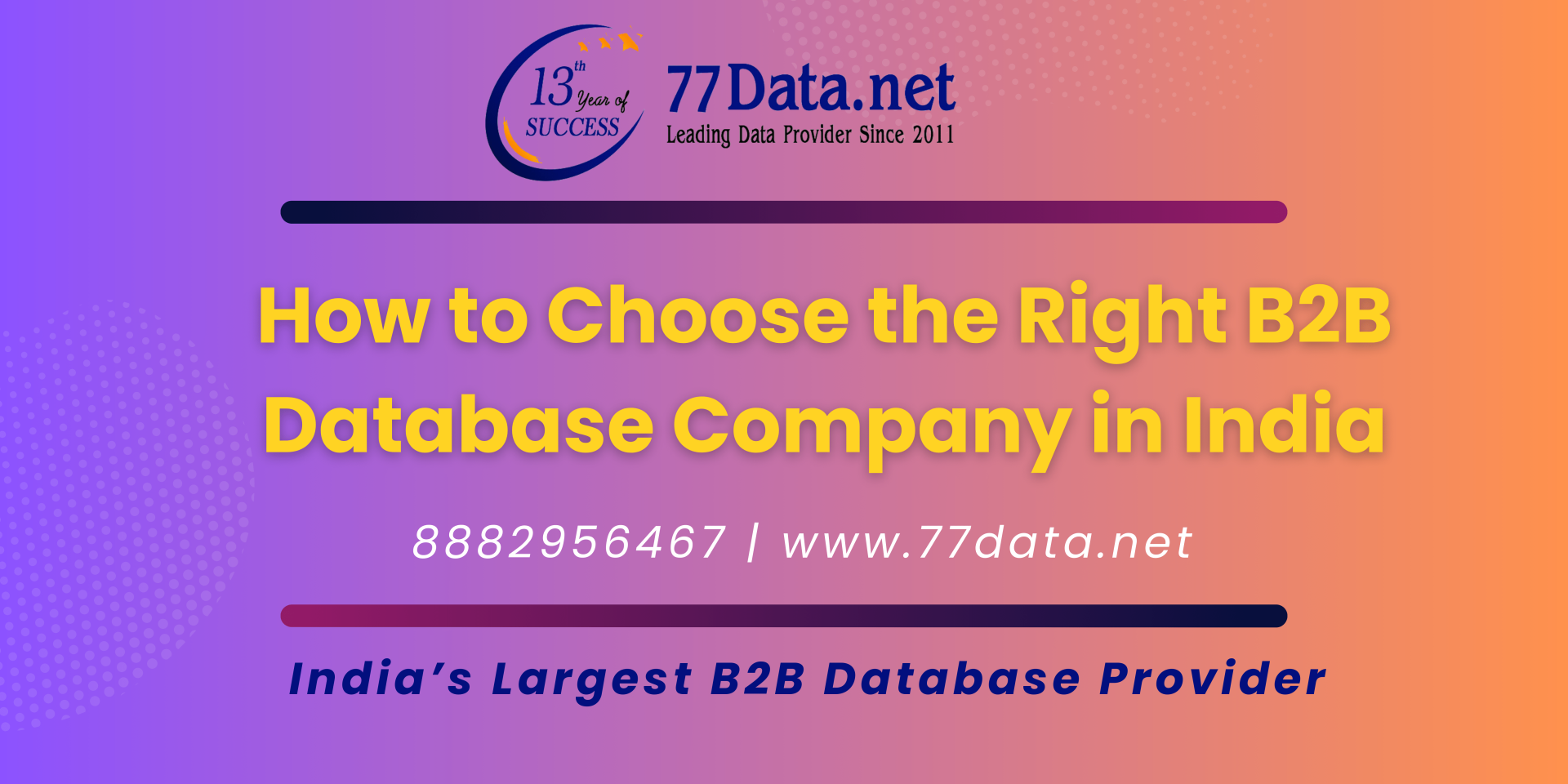 How to Choose the Right B2B Database Company in India